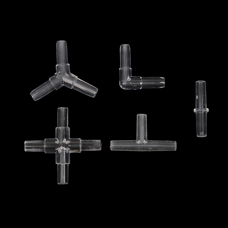 10 pezzi di plastica trasparente per tubi dell'aria per tubi a gomito Pe