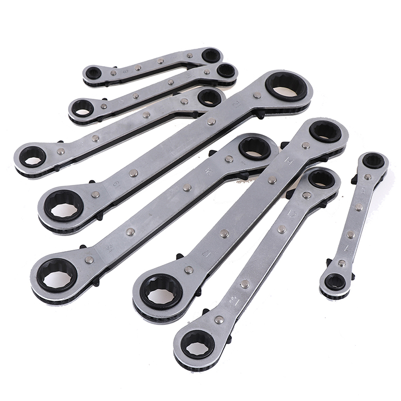 6-21MM METRIC OFFSET Torque Wrench Set Double Ratchet Wrench Spanner ...
