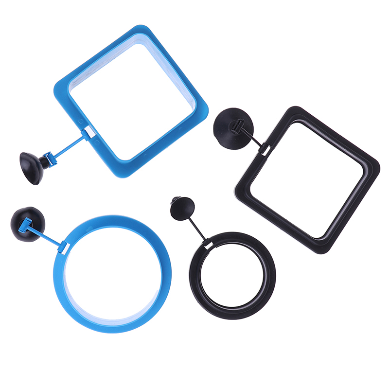 Anello Alimentazione Acquario Stazione Cisterna Pesci Cibo Galleggiante Tary Quadrato/Cerchio Feede BII