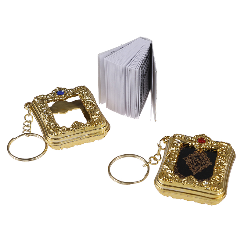 Arabic Quran Keychain Eid Mubarak mascot Muslim Party Event Memorial gi ZK Th