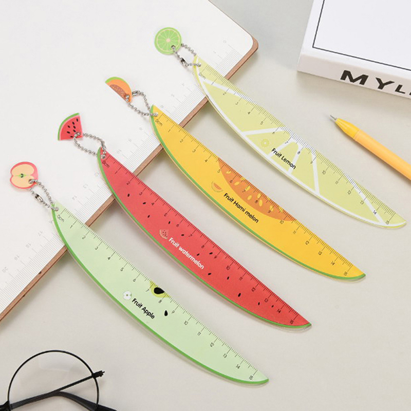 Plastic Rulers Straight Measurement Tool Cute Fruit Pattern School ...