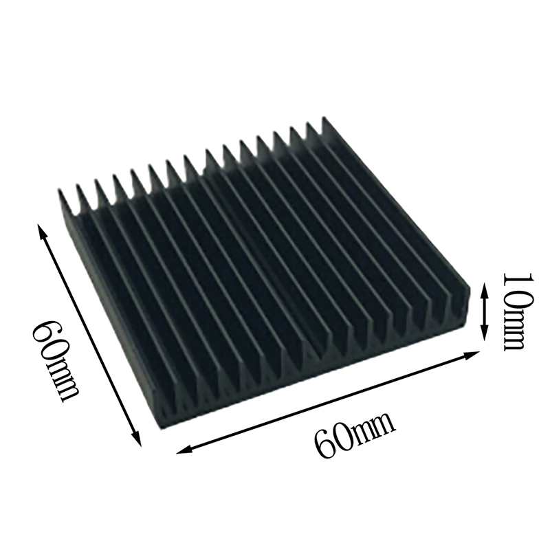 1pcs 60*60*10mm Black Aluminum Radiator Motherboard Chip Heatsink B-;h ...