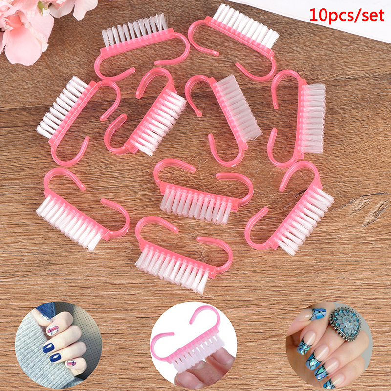 10x Nail Clean Brush Finger Care Dust Clean nail art brush nail ...