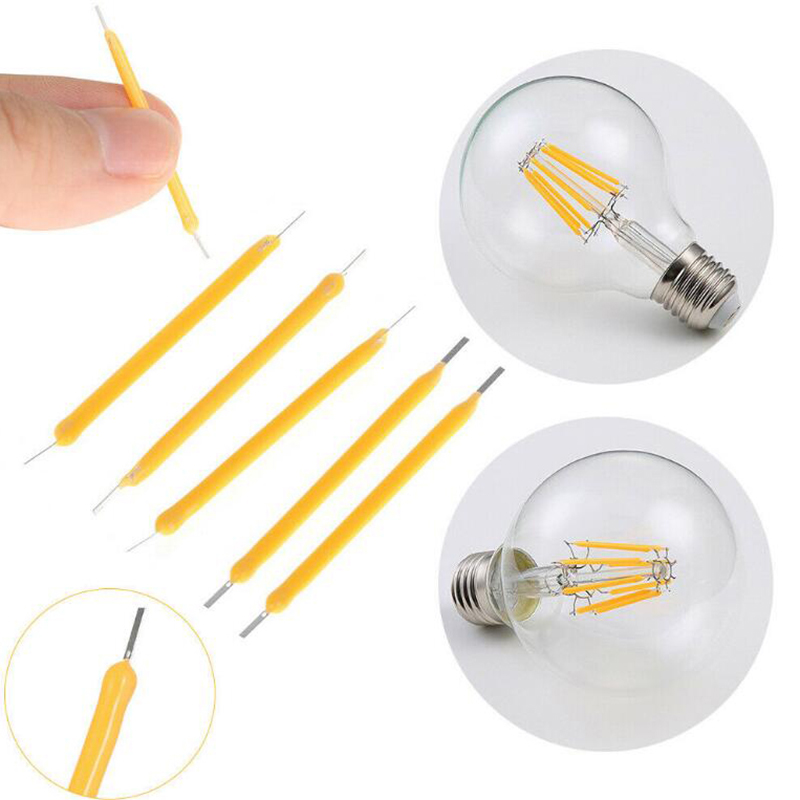 10Pcs LED COB Solar Power Filament Super Bright Bulb Light Source ...