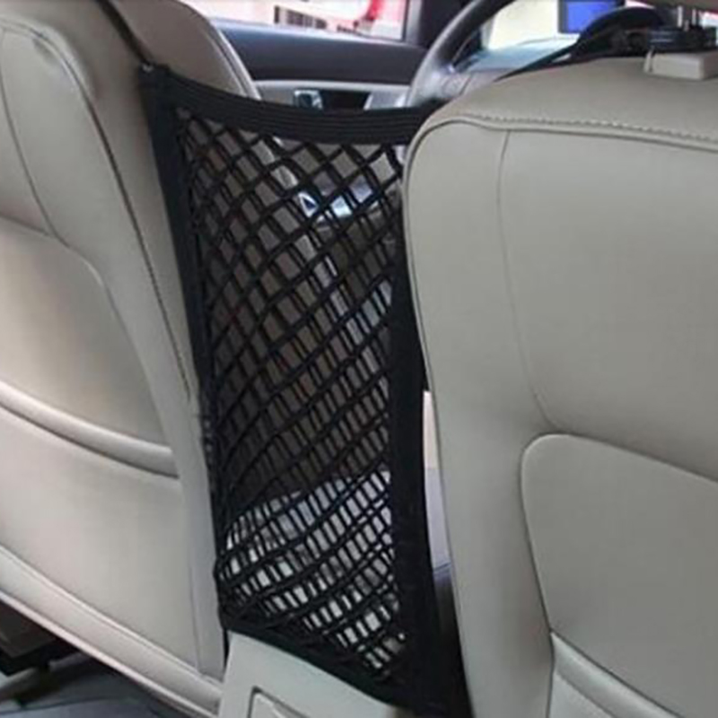 30*25cm Car Organizer Seat Back Storage Elastic Car Mesh Net Bag ba