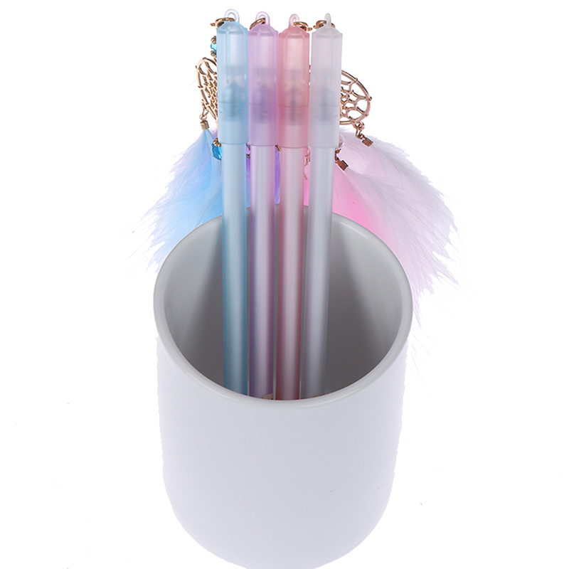 1Pc Gel Pen Kawaii Dreamcatcher Feather Pendant Neutral Pens for School Gift` Th