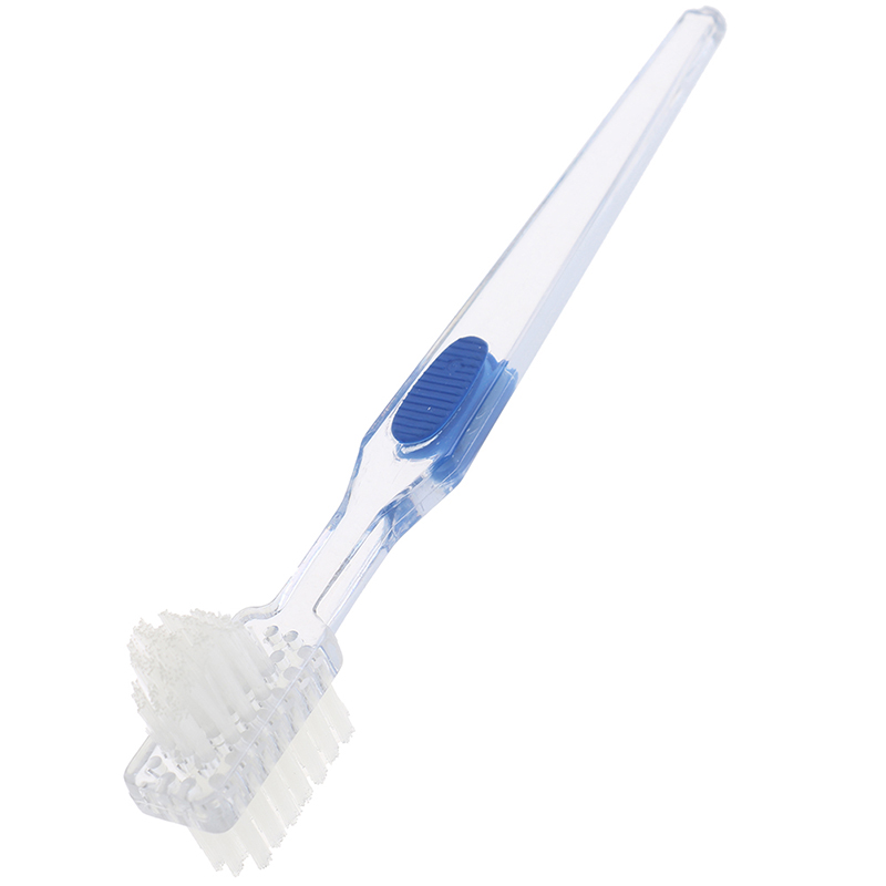 Double Side Denture Brush Ultra Soft Bristle Head False Teeth ...