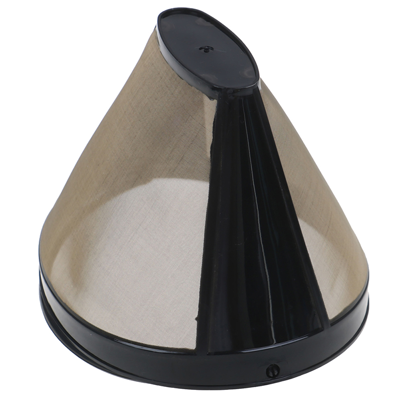 Washable Gold Mesh Handle Coffee Filter Reusable Cone-Style Coffee Filter ba