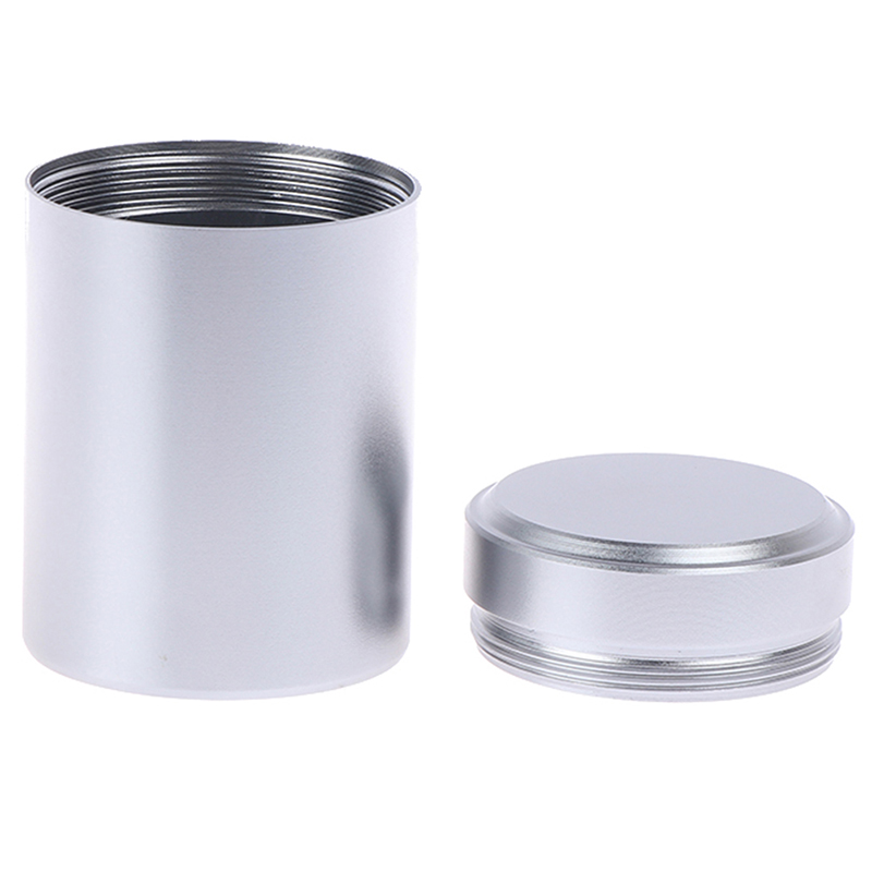 Silver Airtight Proof Container Aluminum Herb Stash Metal Sealed Can Tea Jar H❤W