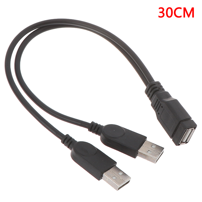 USB 2.0 Female to USB 2 Male Cable USB Double Splitter Power Extension ...
