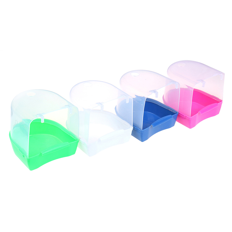 Scatola da bagno in plastica uccellino vasca da bagno pappagallo per parrocchetto ciotola da appendere-tg St