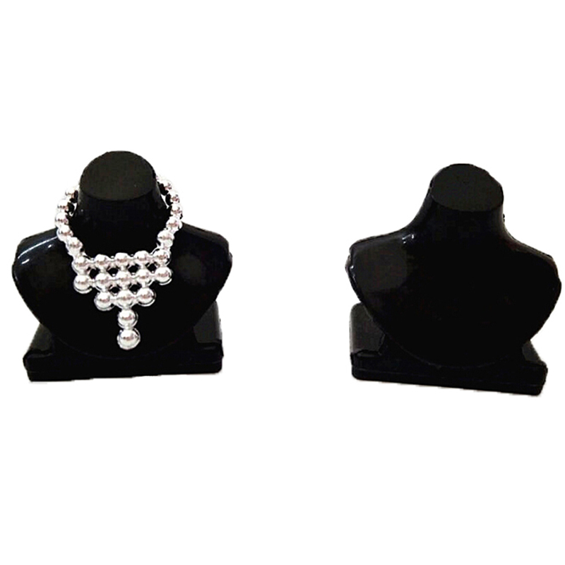 5Pcs Dollhouse miniature black necklace bracket jewelry bracket toy ...