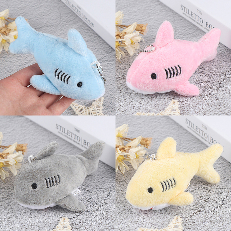 12CM Key chain Gift Shark Plush Stuffed Toy Doll Mini Pendant Plush ...