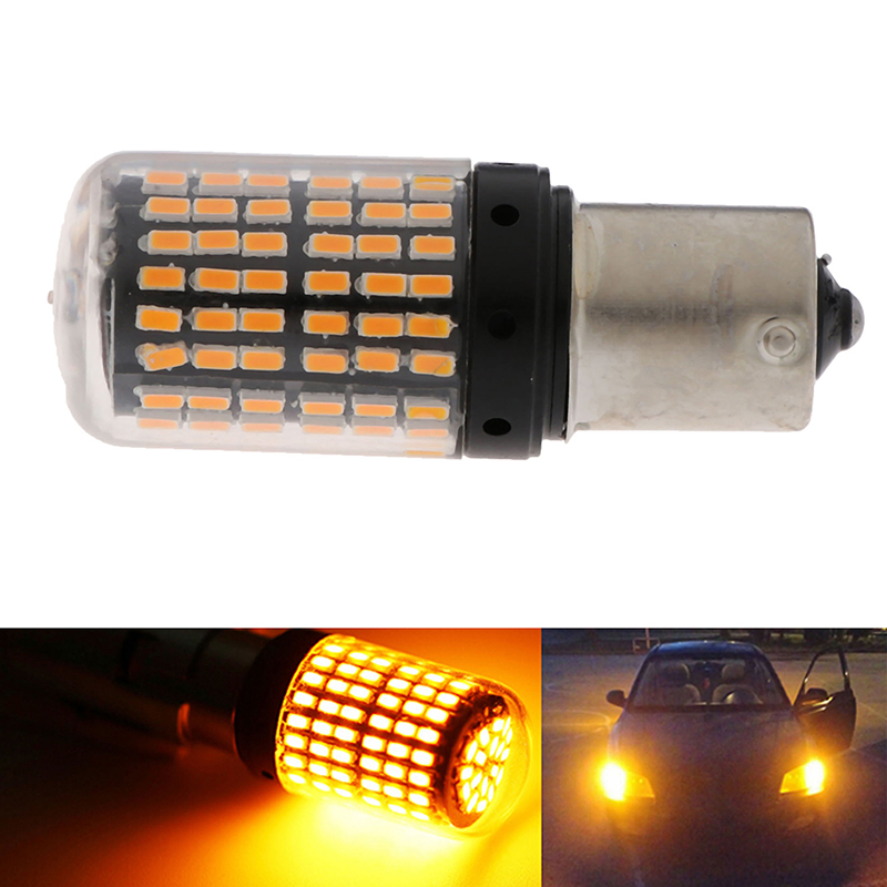 1x Luce Segnale Giro Giallo 1156 1095 1141 P21W BA15S 7506 LED 3014 144-SMD A TS