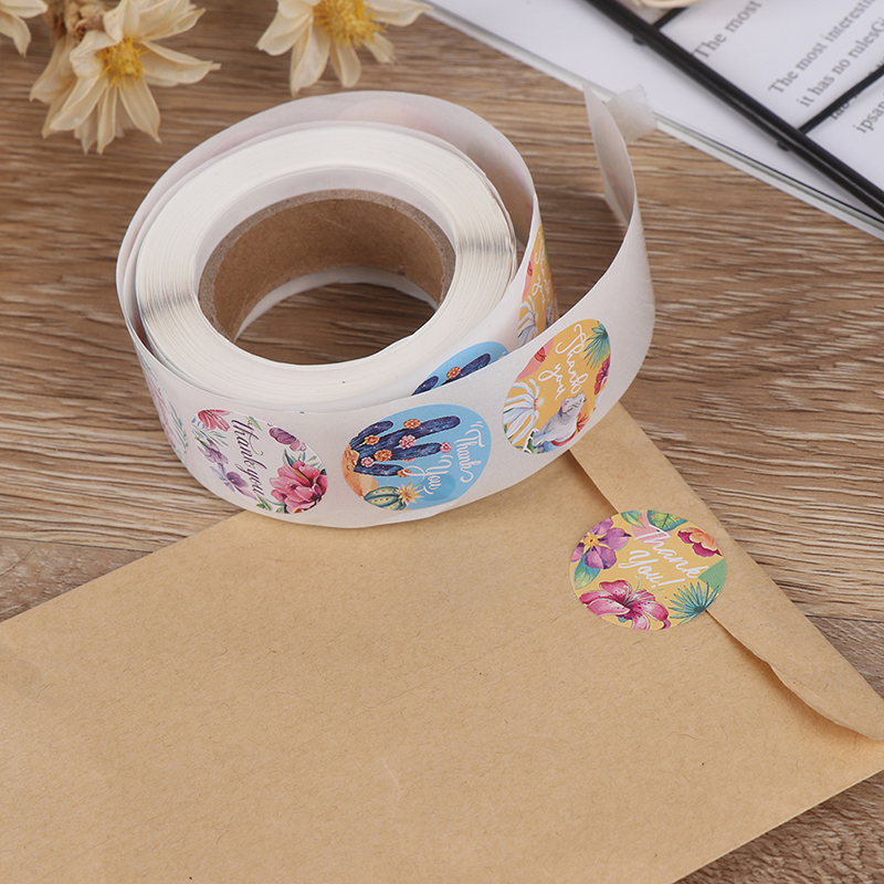 500Pcs/roll Animal flower Stickers for seal label scrapbooking ...