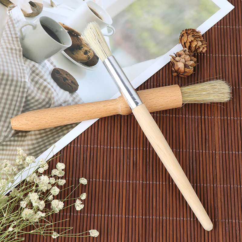 Spazzola per pulizia macinacaffè manico per legno setole naturali legno polverosa bruO' Sn