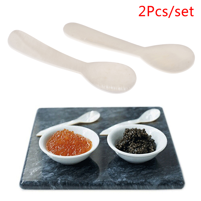 Pearl Sea Shell Hand craft Mother of pearl caviar spoon tiny tea coffee ...