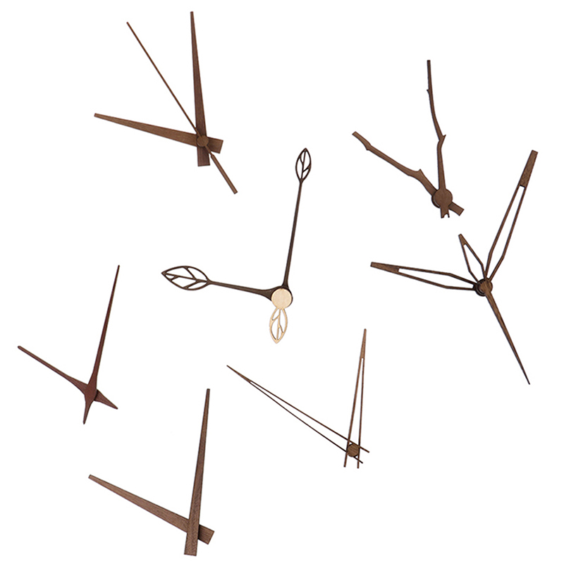 Walnut Wall Clock Pointer DIY Hour Hand Minute Hand Second Hand Parts ...