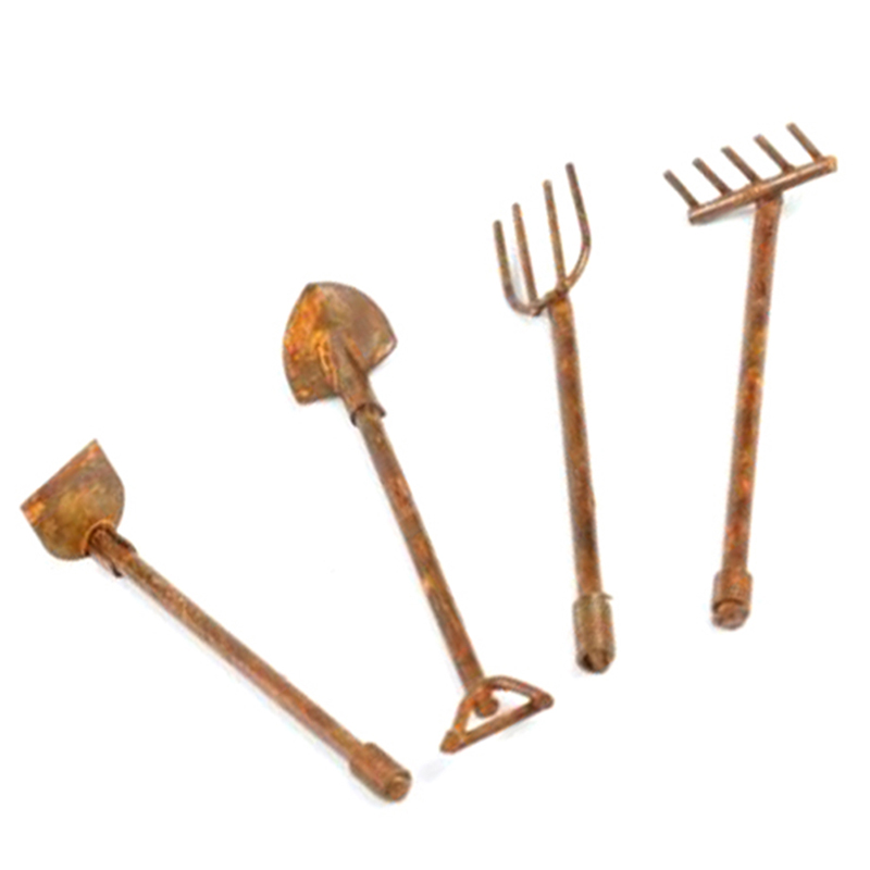 1:12 Dollhouse Miniature Shovel Hoe and Pitchfork Farming Garden ...