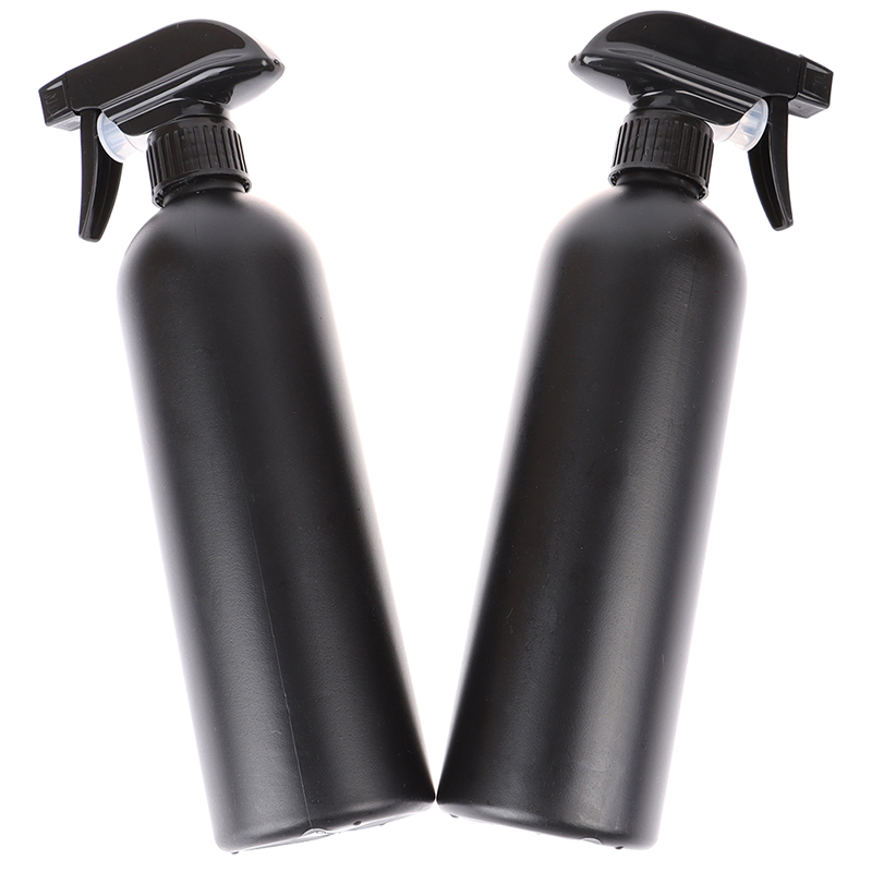 2x 500ml Plastic Black Trigger Bottle Car Cleaning Spray Multi-function ...