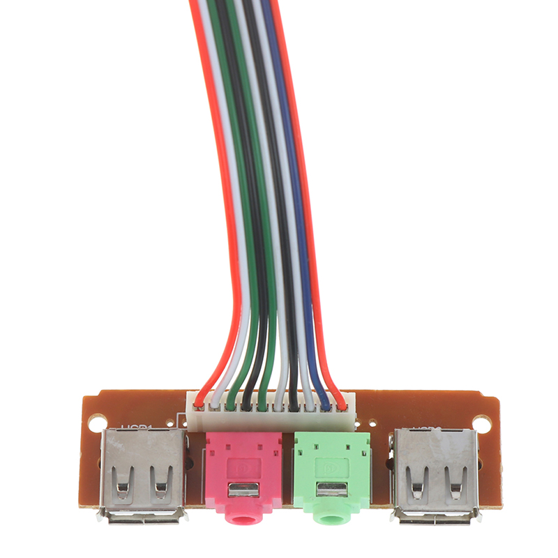 2 USB PC Computer Case 6.8CM Front Panel USB Audio Port Mic Earphone ...