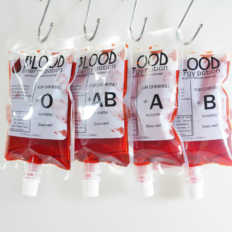 10x Halloween Cosplay Drink Bags Blood Pouch Props Zombie Beverage ...