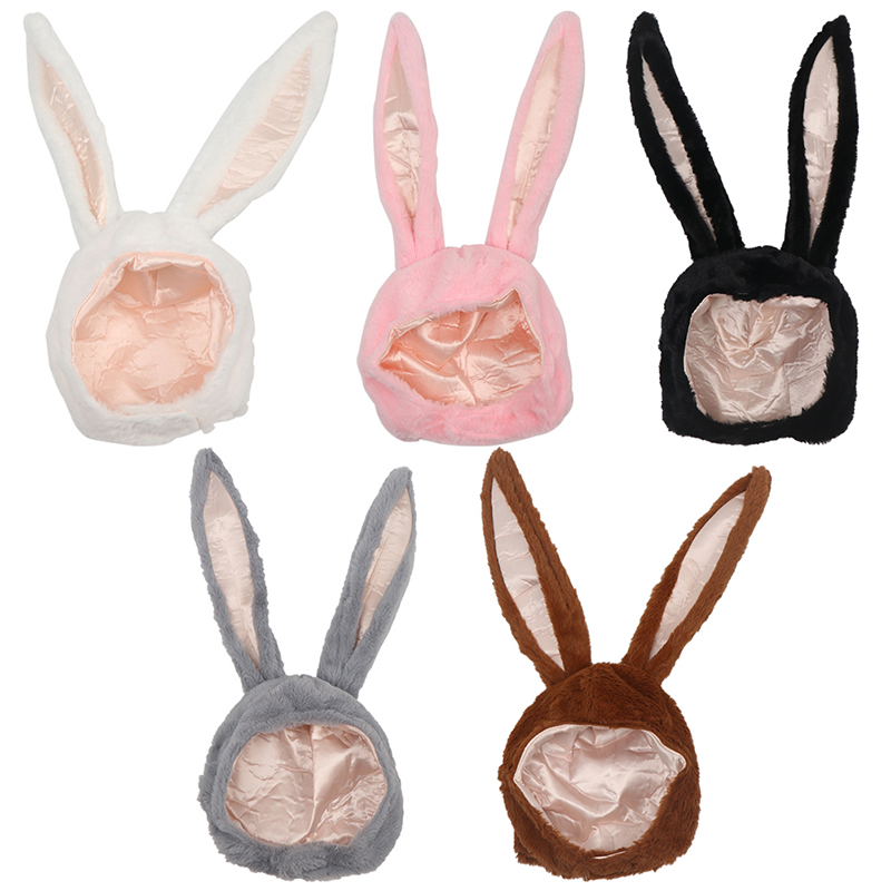 Cute Girl Hat Plush Rabbit Bunny Ears Hat Earflap Cap Head Warmer Photo Supp H❤W