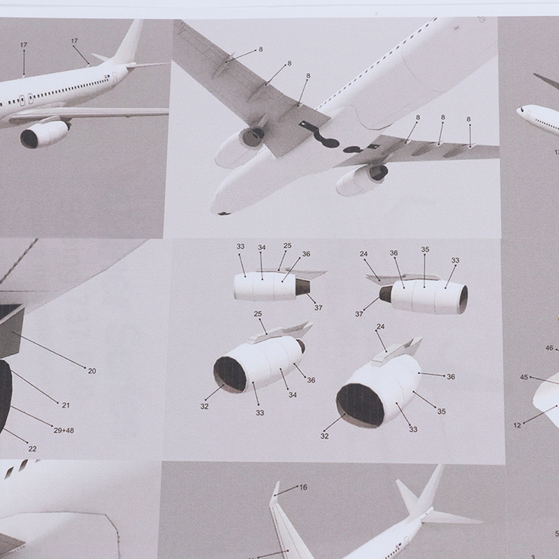 1:100 BOEING 737-800 Aircraft Airlines 3D Paper Model DIY Handmade Toys ...