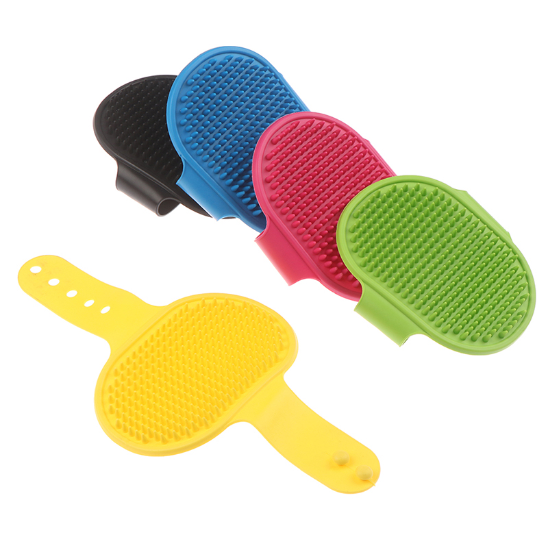 Pet Dog Cat Bath Brush Comb Rubber Glove Hair Grooming Massaging  Pe