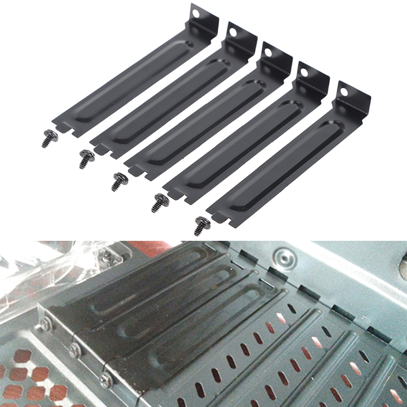 5Pcs PCI Slot Cover Bracket +Screws For PCI Expansion Dust Filter ...