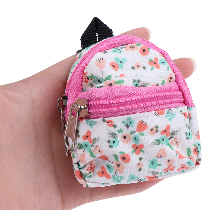 1:6 1:12 Dollhouse Miniature Flower Backpack Schoolbag Dolls Accessor ...