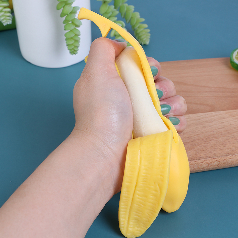 Elastic Simulation Banana Slow Rising Squeeze Toy Stress Reliever Antistress  Pe