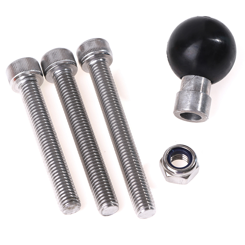 Motorcycle Handlebar Clamp Base 1" 25mm Ball with M8 Screws for Ram ...