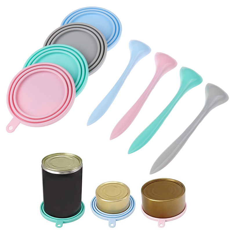 Dog Storage Top Cap Food Can Tin Cover Lid Pet Cat Puppy Food Can Reusable ba