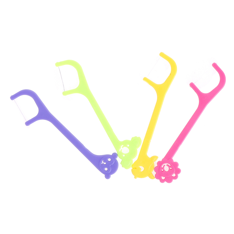96×Kid Dental Floss Stick Flossing String Tooth Picks Flossers Teeth ...
