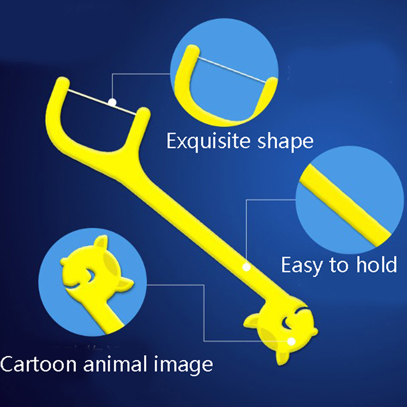 96×Kid Dental Floss Stick Flossing String Tooth Picks Flossers Teeth ...