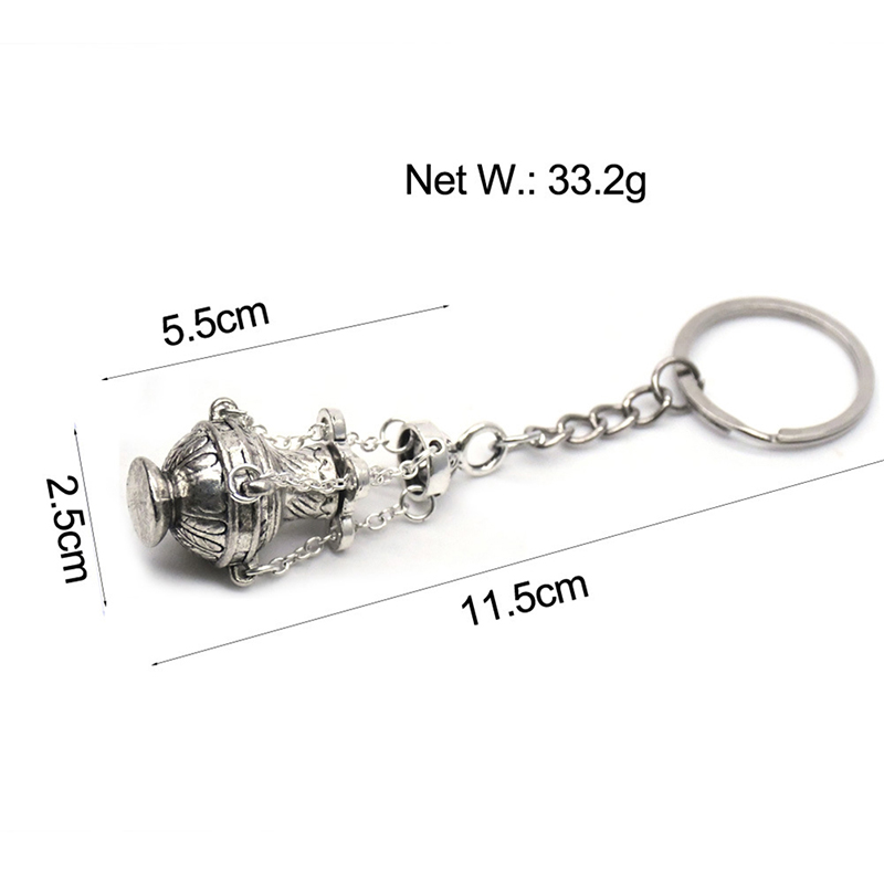Christian Incense Burner Keychain Religious Key Ring Jewelry Bag Car Pendant H❤W