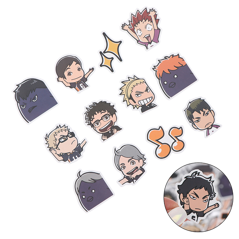 40pcs Anime Haikyuu PVC Laptop Suitcase Luggage Skateboard Waterproof StickS5 ba