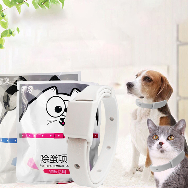 2PCS Adjustable Cat Dog Collar Flea Tick Prevention Pet Collar Pest Control Pe