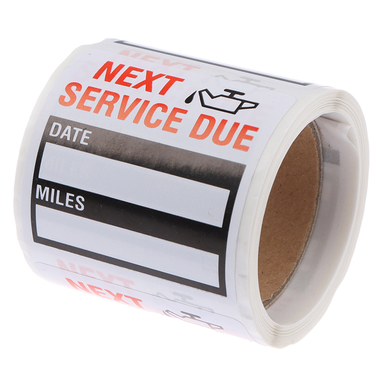 100pcs/roll Oil Change/Service Reminder Stickers Window Sticker Car ...