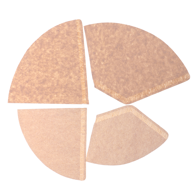 100x Eco-friendly Unbleached Original Wooden Hand Drip Paper Coffee ...