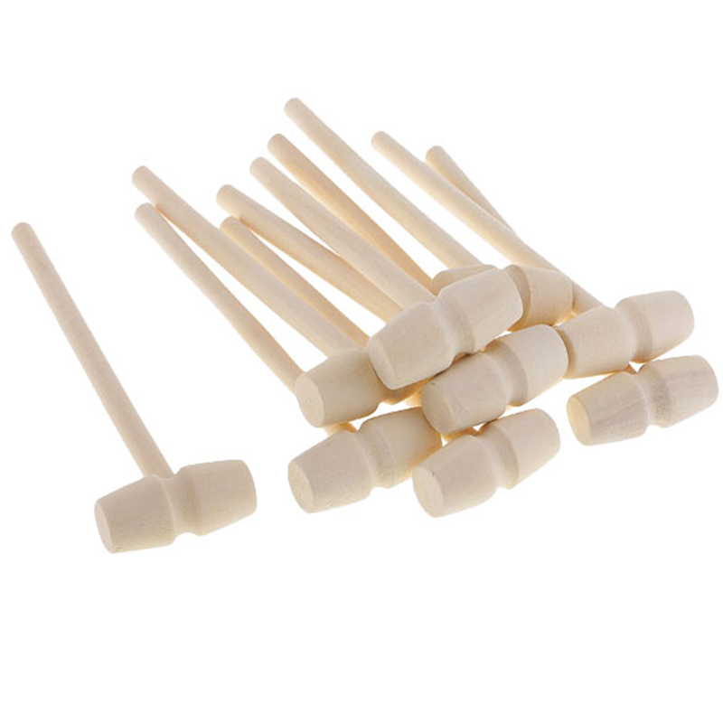10 Pcs Mini Wooden Hammer Ball Toy Pounder Replacement Wood Mallets ...