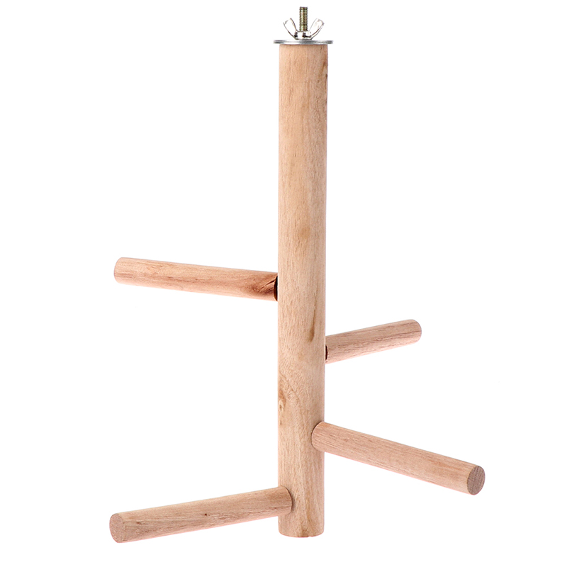 Supporto gabbia per uccellini persico pappagallo giocattoli naturali rami in legno arrampicata Sta_hg