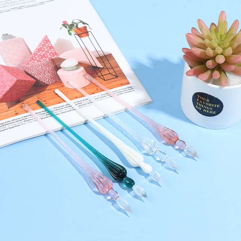 Penna stilografica a goccia in vetro Penna a immersione Riempimento inchiost H❤W