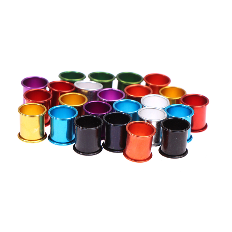 100 pcs Pigeon Foot Ring Inner diameter 8mm Length 10mm Aluminum Foot tag rin Pe