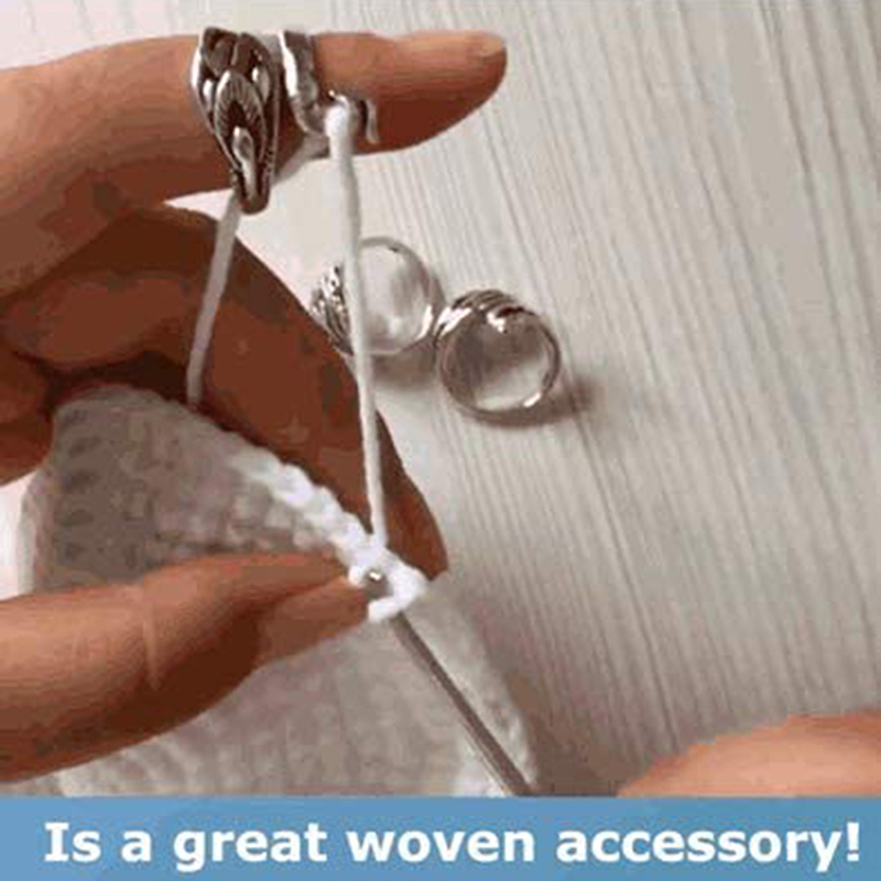 Accessorio ad anello di pavone ad uncinetto a maglia regolabile  Pe