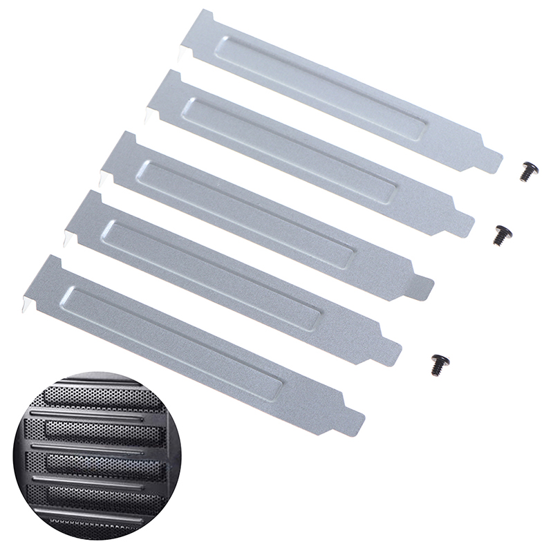 5pcs 12cm Silver PCI Slot Cover PC Computer Case Dust Filter Blanking ...