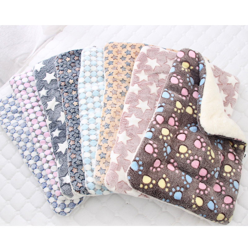 Dog Bed Pet Cushion Blanket Soft Fleece Cat Cushion Puppy Sofa Mat Pads winte Pe