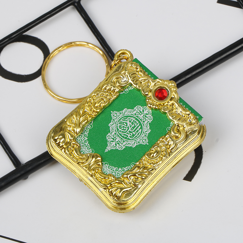 Muslim Islamic Mini Keychains Key Rings For Koran Ark Quran Green Book Can Re Th