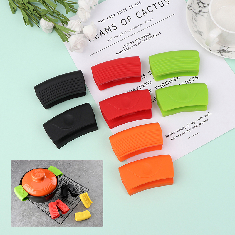 Grip Silicone pot Holder Sleeve Pot Glove Pan Handle Cover Grip Kitchen ...